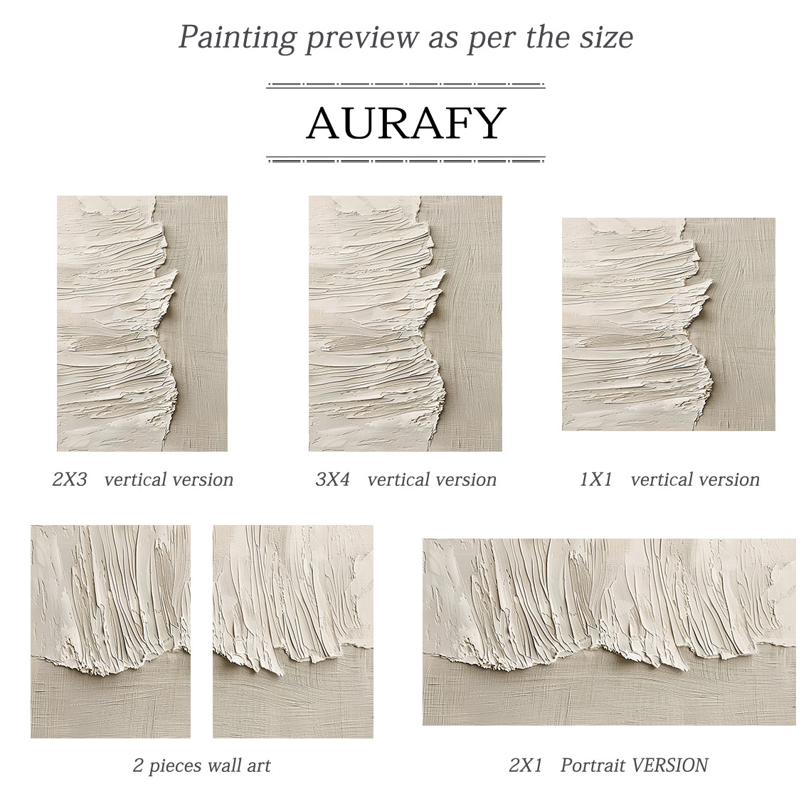 Quiet Tide – Beige Abstract Wall Art – Spatial Field – AURA085 (Vertic ...